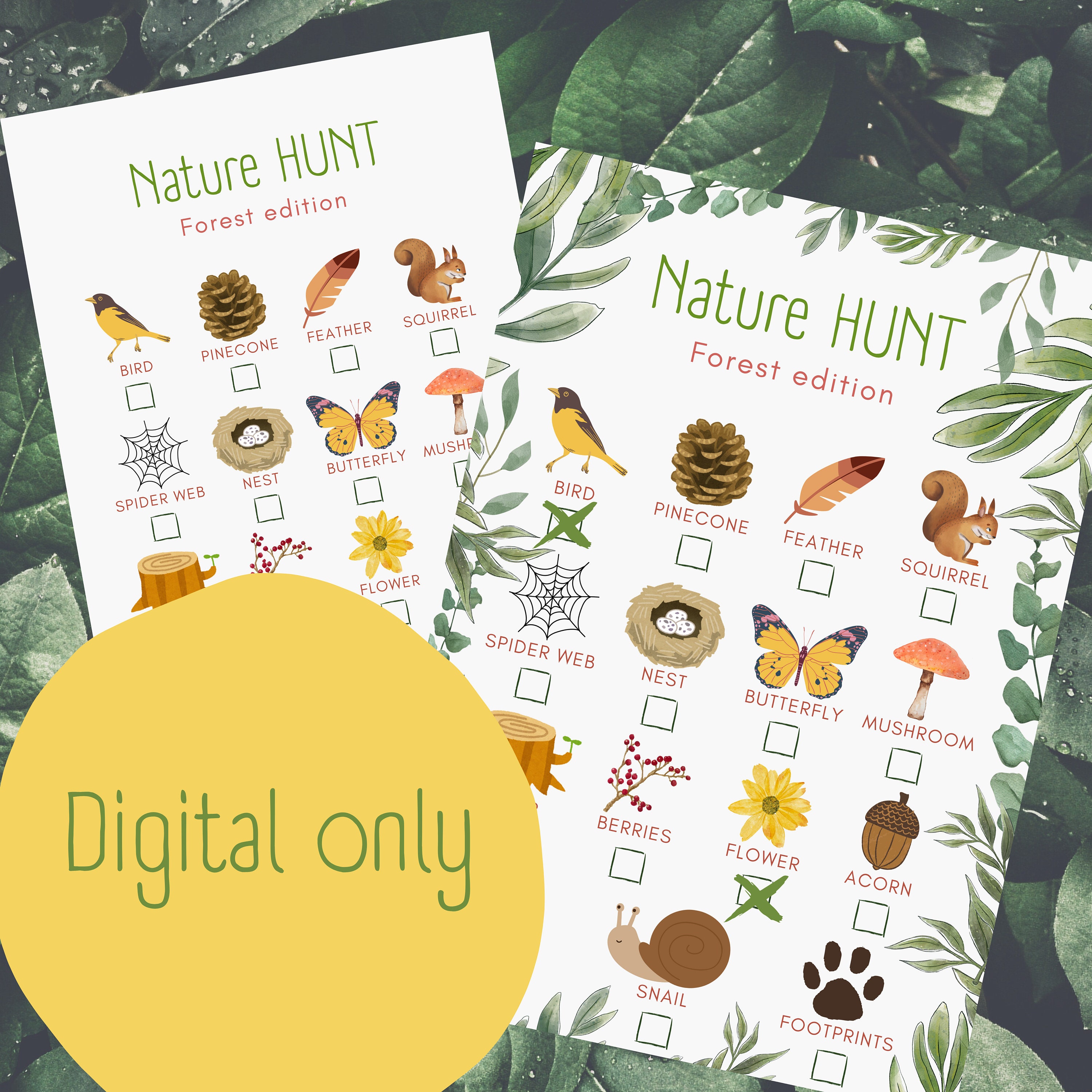 Nature Scavenger Hunt, Outdoor Treasure Hunt Printable, Scavenger Hunt ...