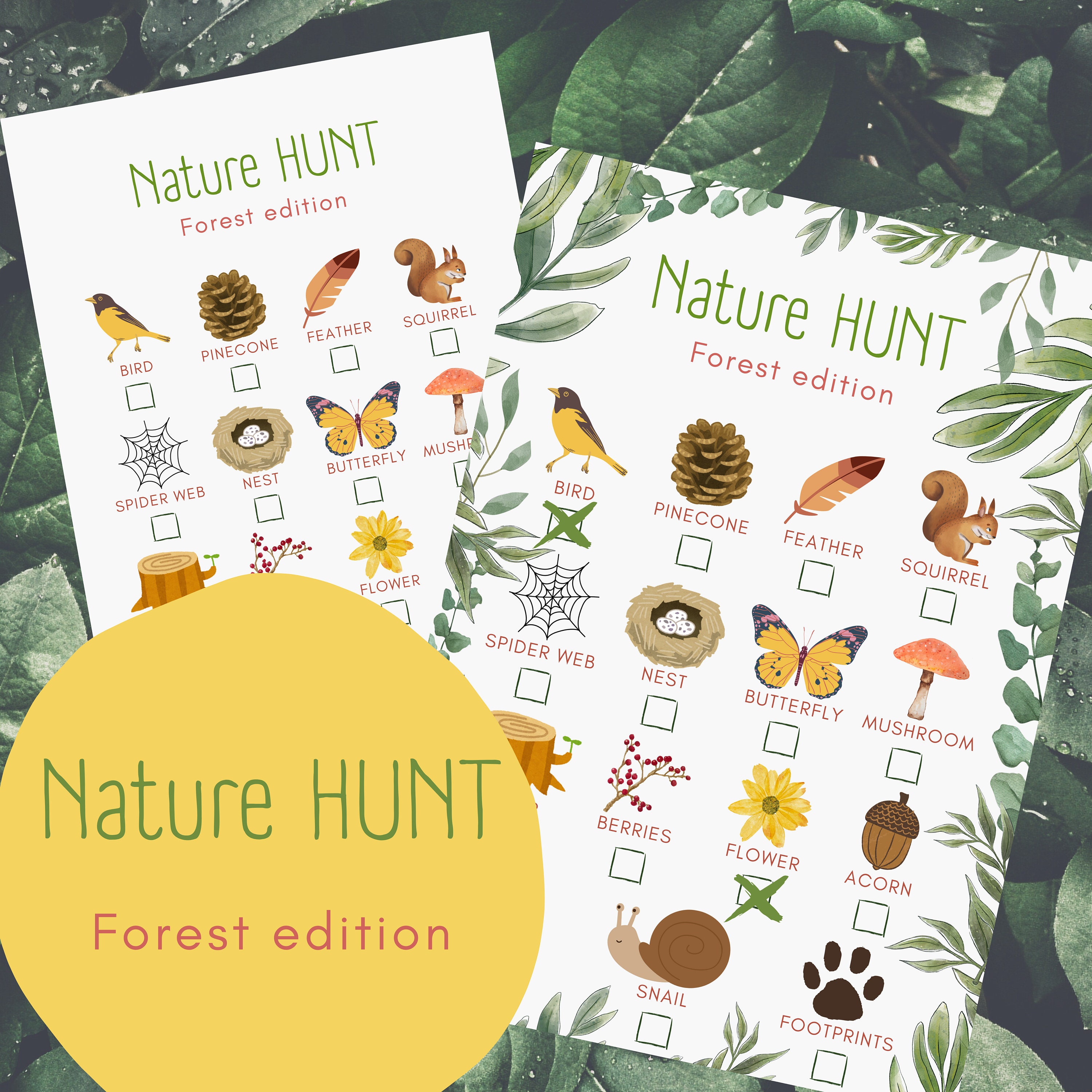 Nature Scavenger Hunt, Outdoor Treasure Hunt Printable, Scavenger Hunt ...