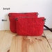 Mini Small Red Waxed Canvas Crossbody Purse With Zipper and Leather ...