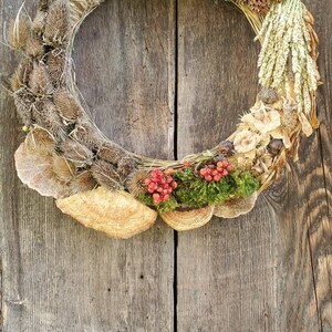 LANDSCAPING WREATH Number Six Dried Flower Decoration in Woodland ...