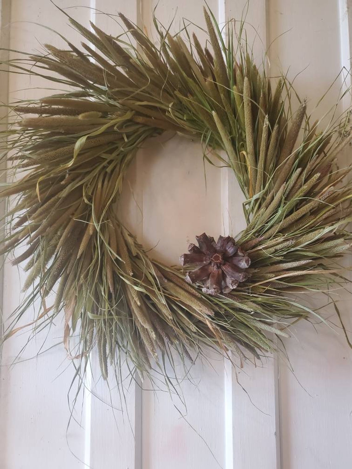 MILLET WREATH Naturally Dried FALL Decoration - Etsy