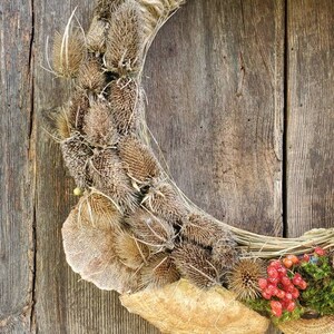 LANDSCAPING WREATH Number Six Dried Flower Decoration in Woodland ...