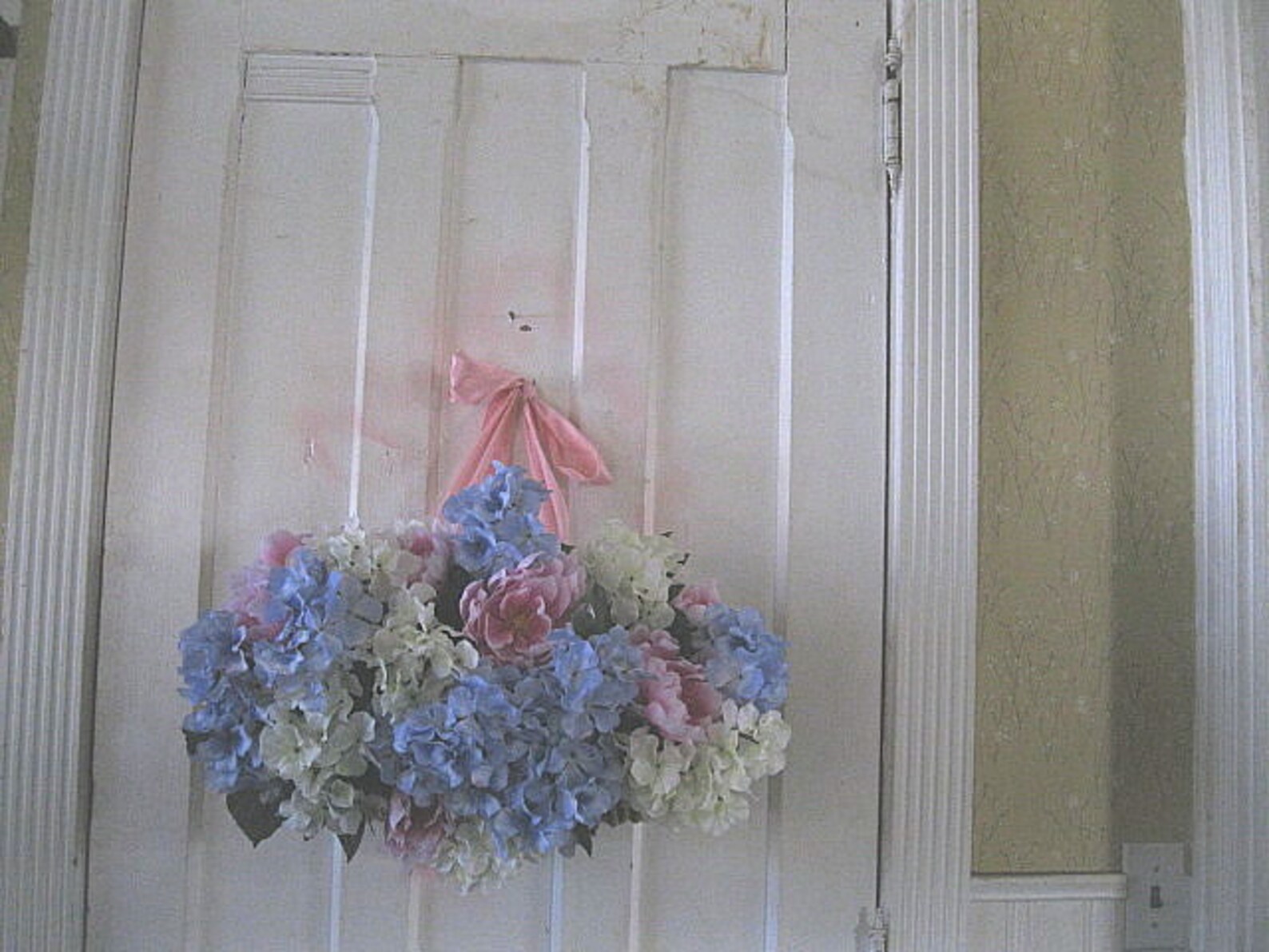 PEONY and HYDRANGEA Hanging BASKET Floral Silk Arrangement - Etsy