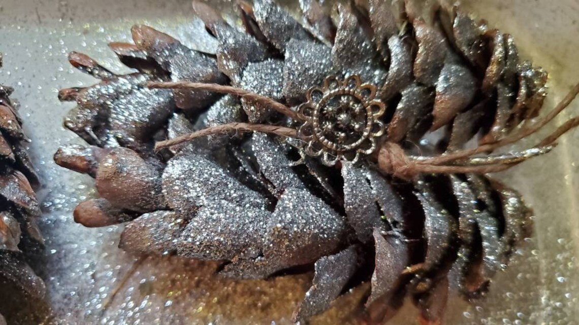 PINE CONE HEART Hanging Tree Love Ornament - Etsy
