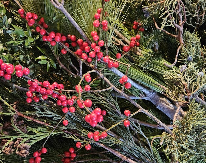WHOLESALE BOX Fresh Holiday Greens Mixed Evergreen Boughs 4 Pounds - Etsy