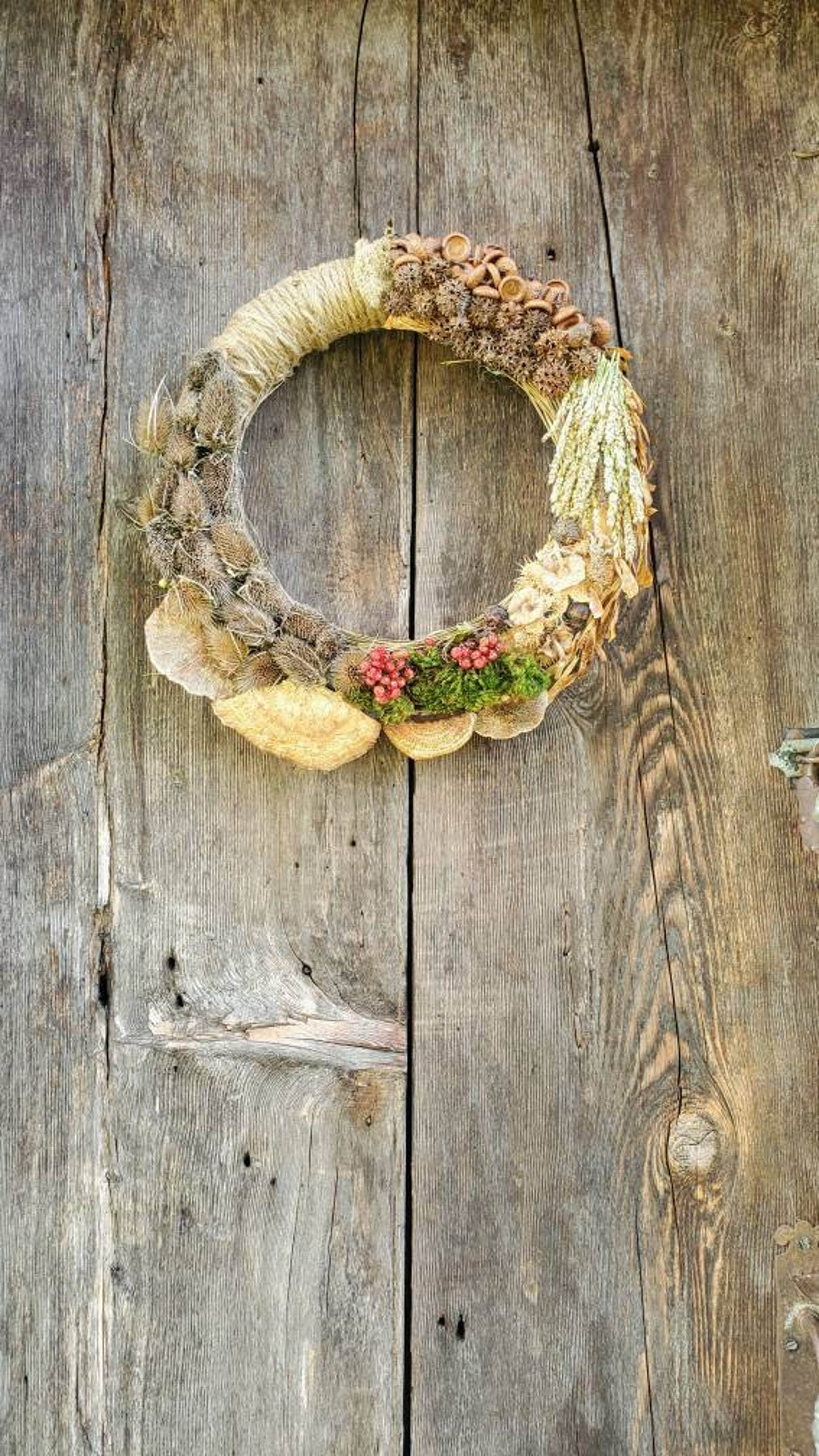 LANDSCAPING WREATH Number Six Dried Flower Decoration in Woodland ...