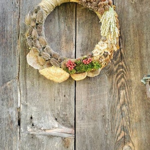 LANDSCAPING WREATH Number Six Dried Flower Decoration in Woodland ...