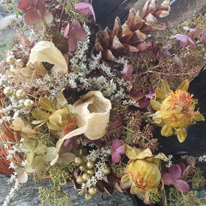 CORNUCOPIA Hanging Thanksgiving WREATH ALTERNATIVE or Table Decoration ...