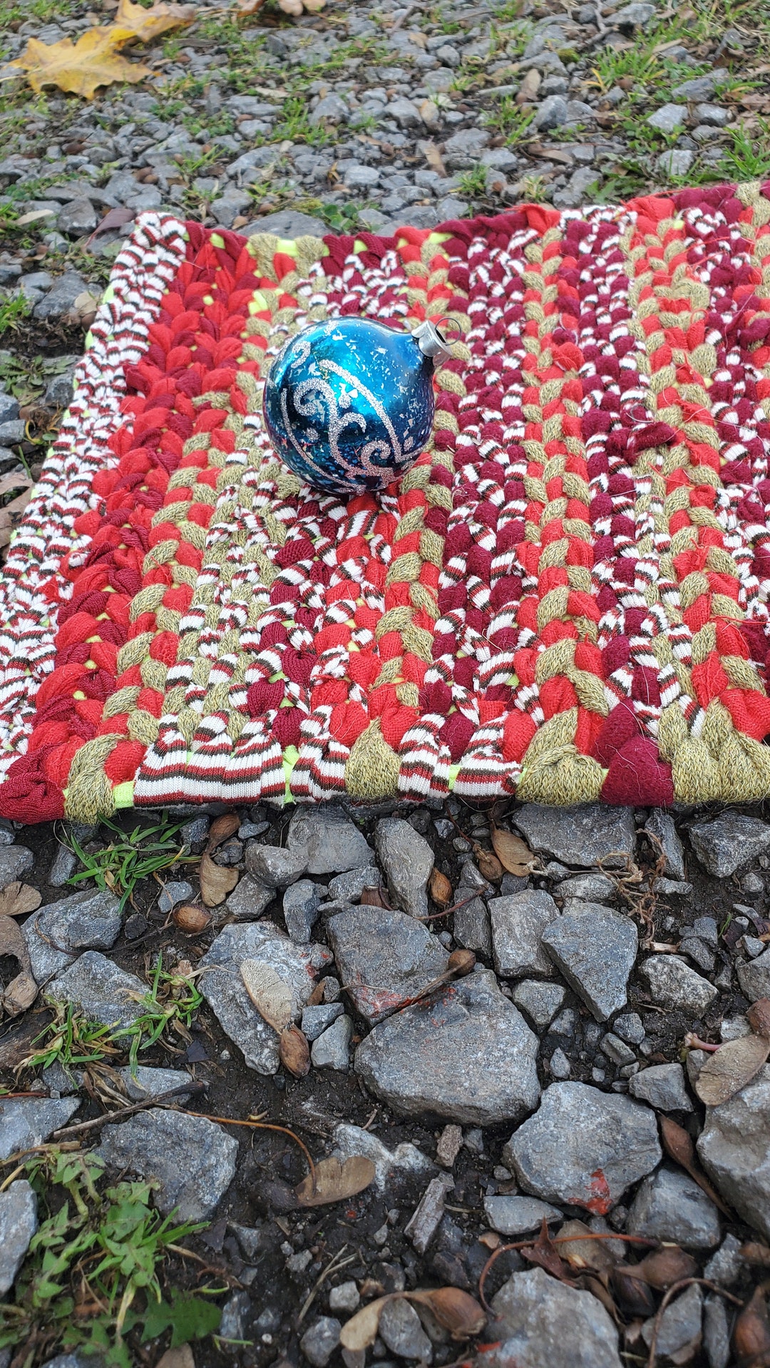 NORTH POLE Rag Weaving Table Rug Placemat - Etsy