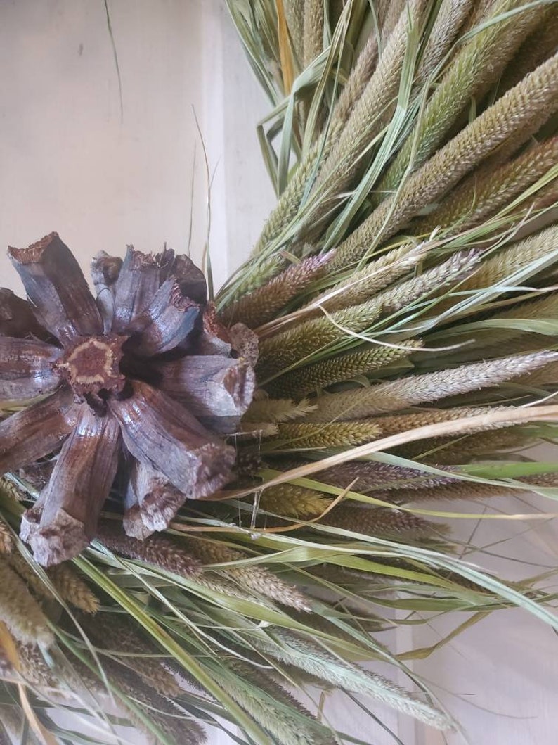 MILLET WREATH Naturally Dried FALL Decoration - Etsy