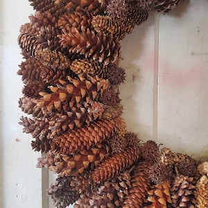 Extra Large PINE CONE WREATH Natural Dried Decor 26 Inch - Etsy