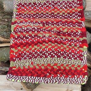 NORTH POLE Rag Weaving Table Rug Placemat - Etsy