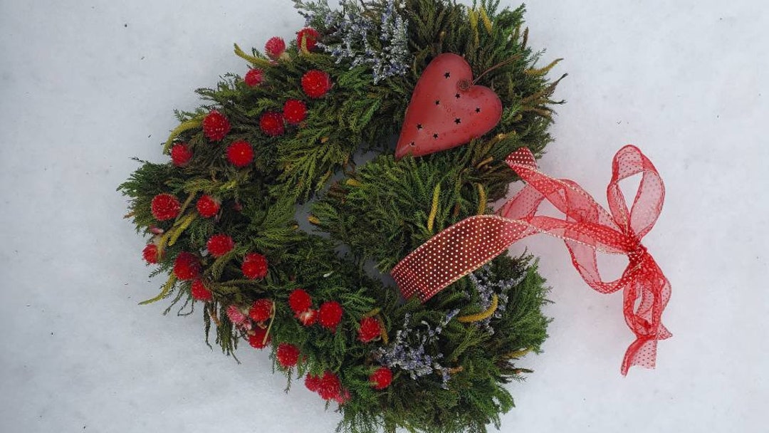Dried PRINCESS PINE Heart Shaped WREATH 12inch Size - Etsy
