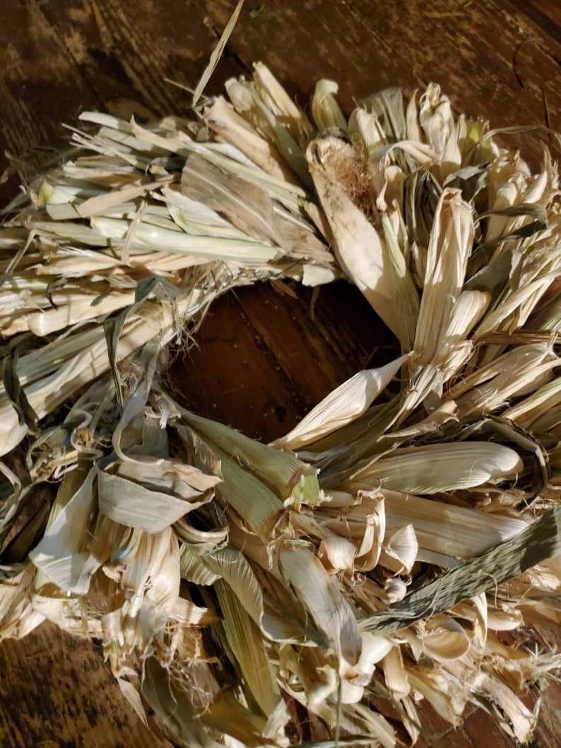 Set of 3 Natural Dried Corn Husk WREATH Mini Size for - Etsy