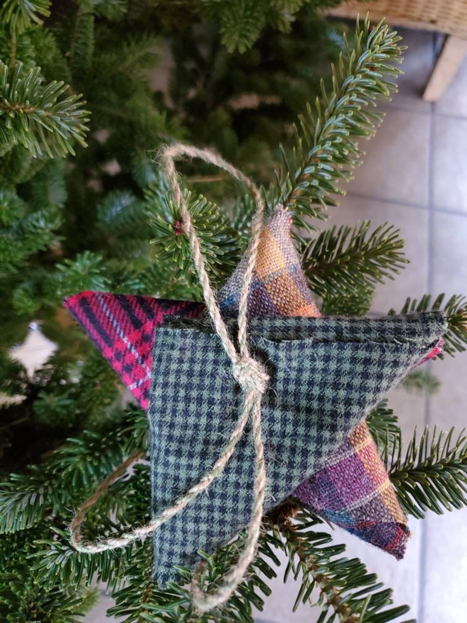 Primitive FABRIC STAR Ornament Celestial Decor - Etsy