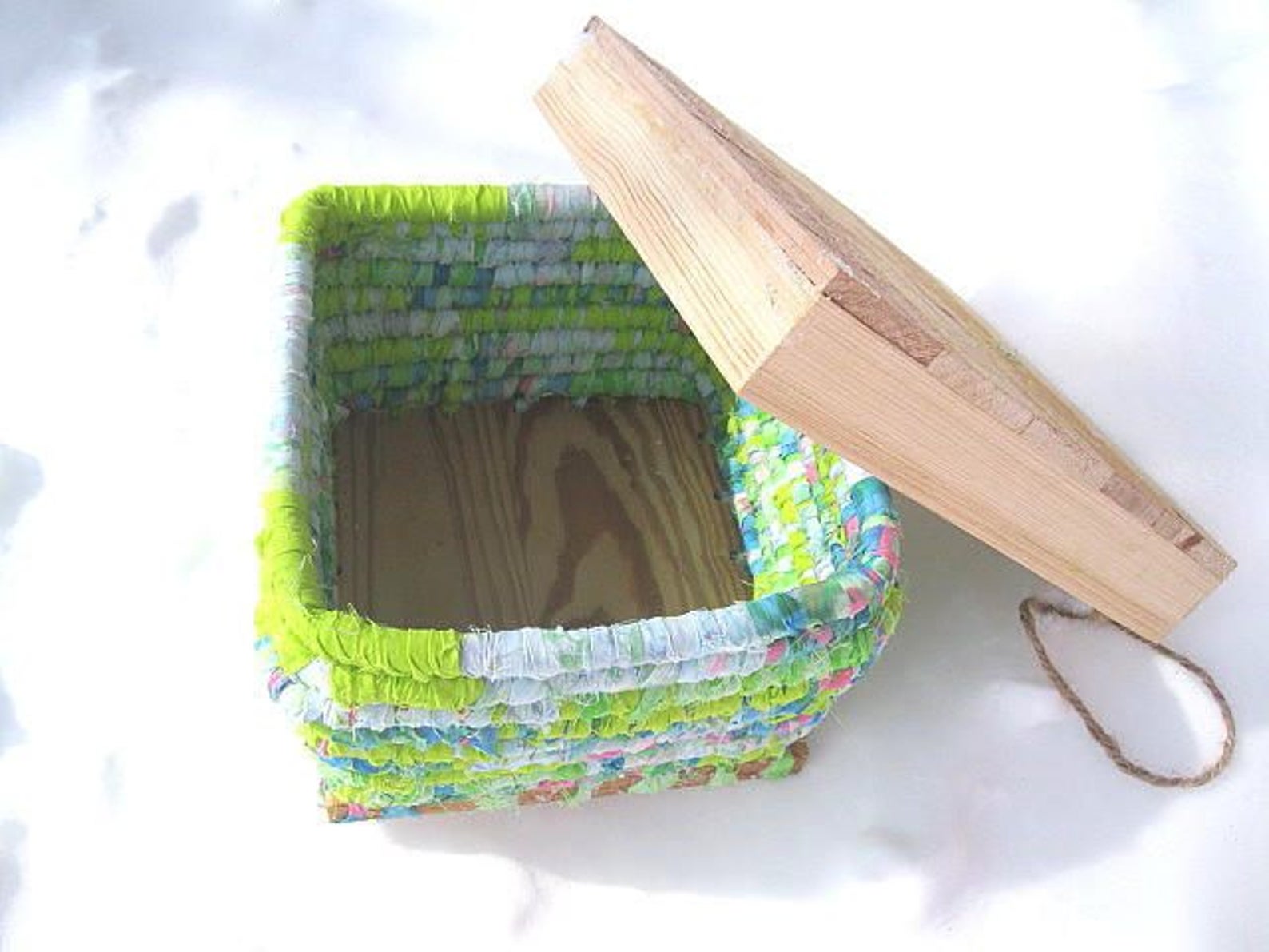 AVALON Textile Art STORAGE BASKET With Lid - Etsy