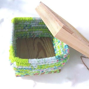 AVALON Textile Art STORAGE BASKET With Lid - Etsy