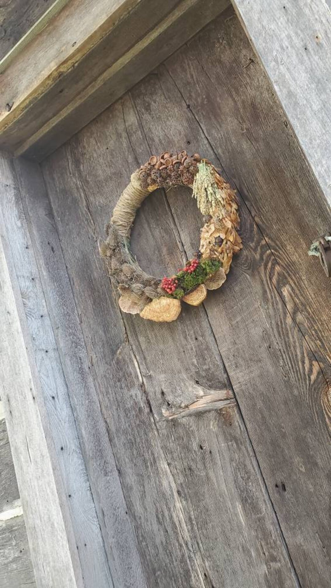 LANDSCAPING WREATH Number Six Dried Flower Decoration in Woodland ...