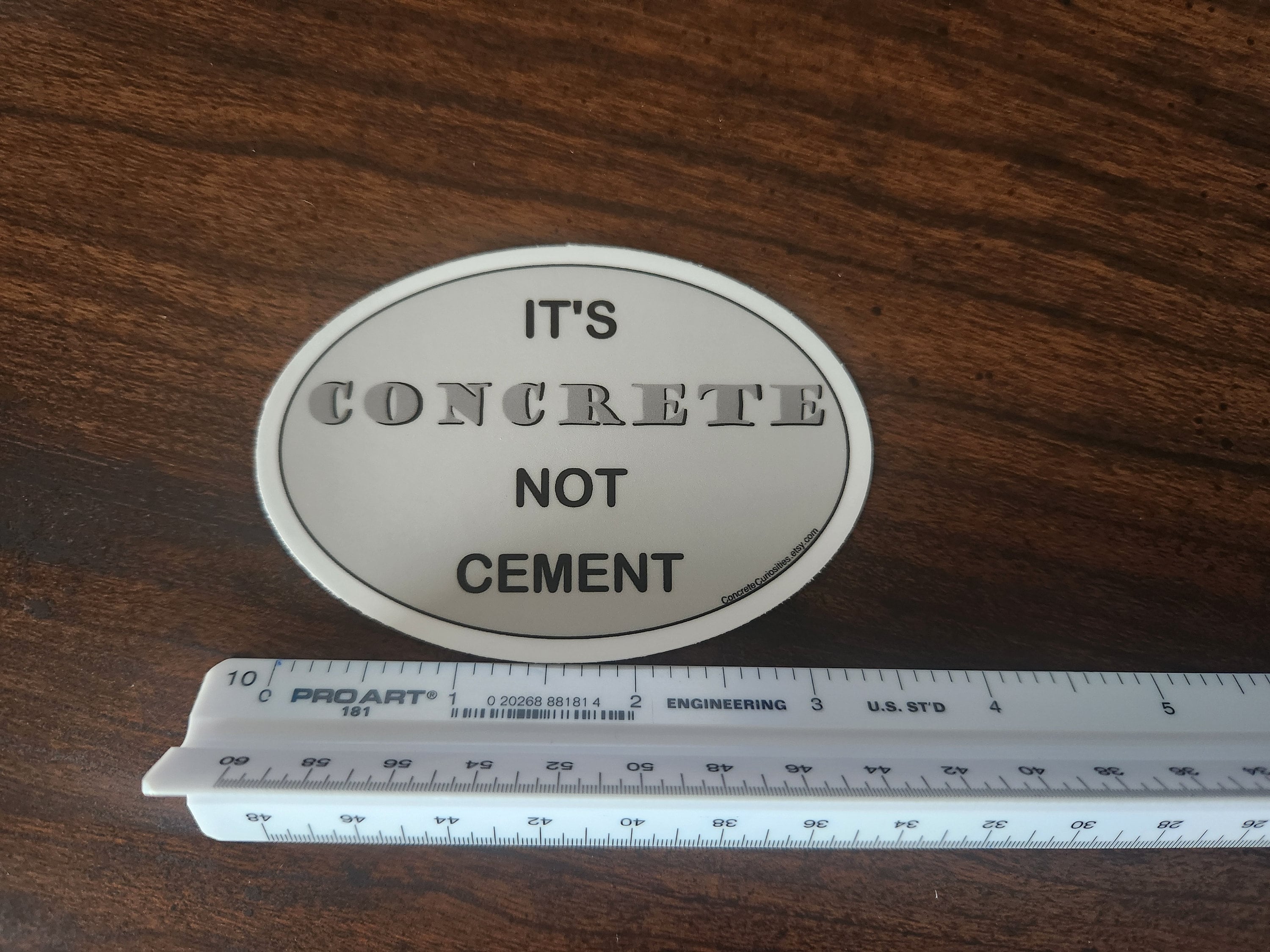 It's Concrete Not Cement Sticker - Etsy