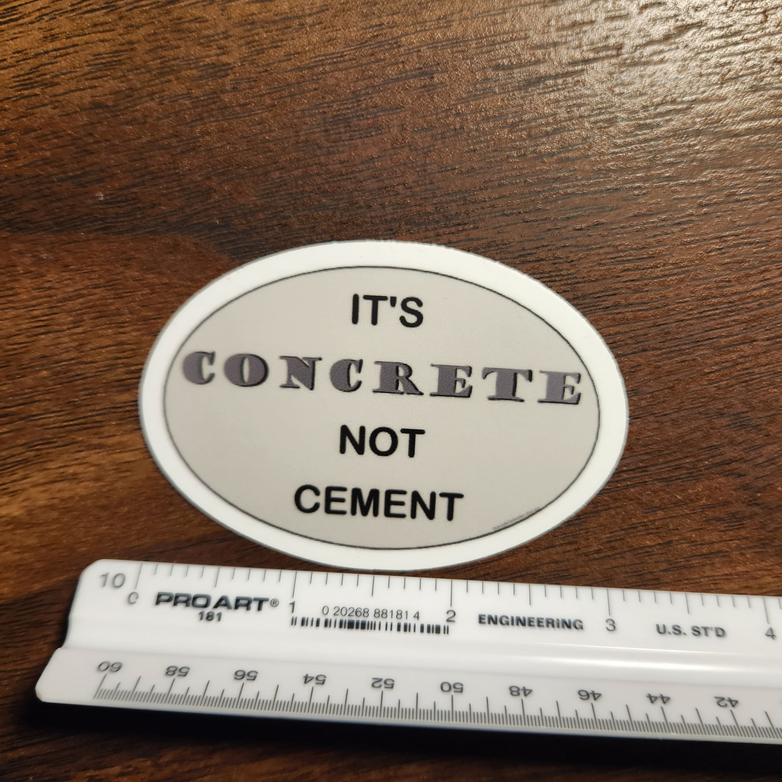 It's Concrete Not Cement Sticker - Etsy