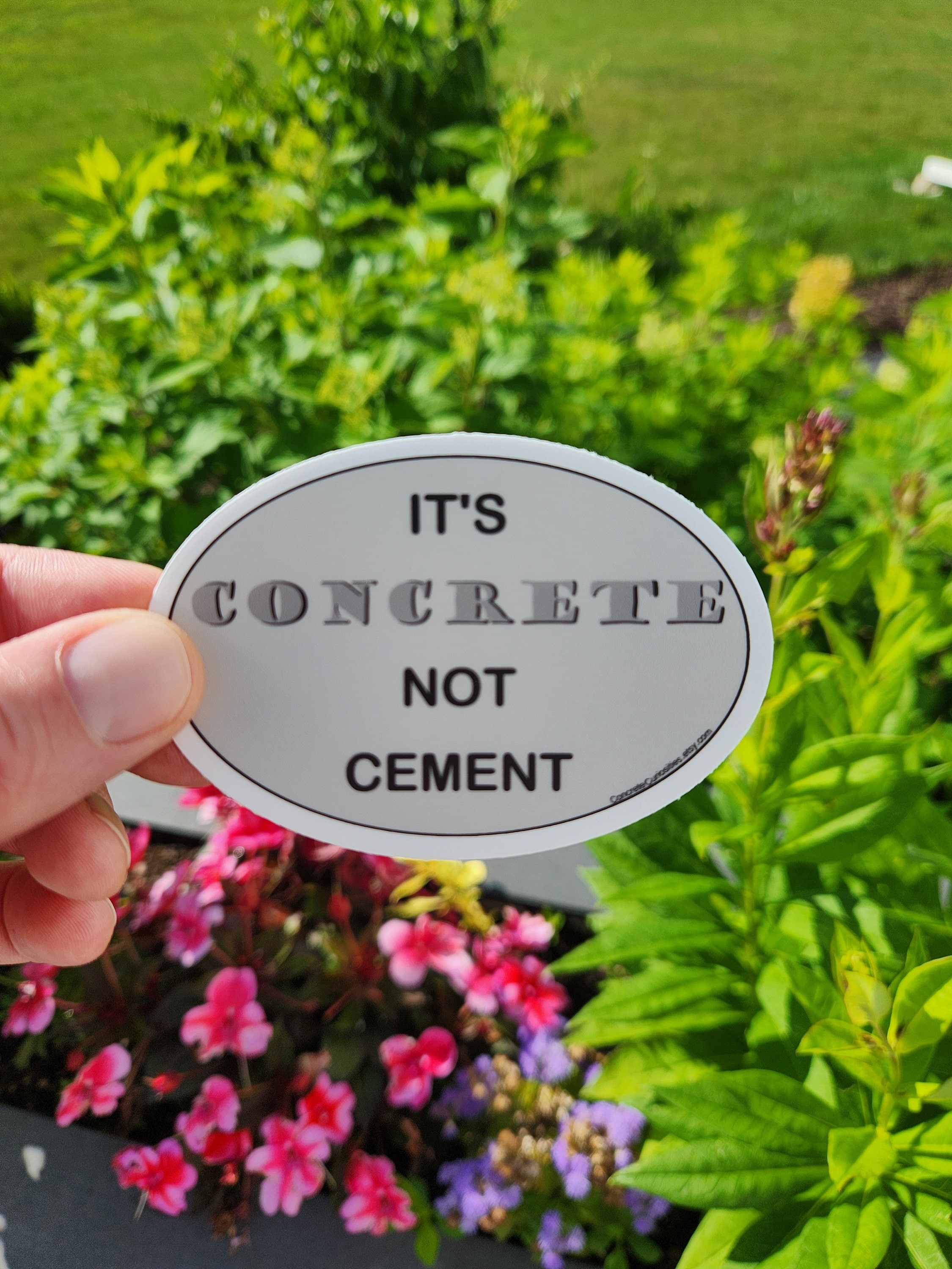 It's Concrete Not Cement Sticker - Etsy