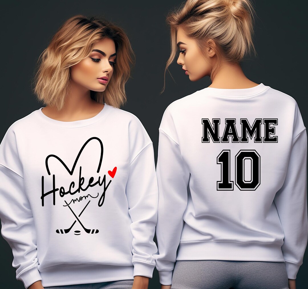 Personalized Hockey Mom Sweatshirt, Hockey Mama Shirt, Sports Mom ...