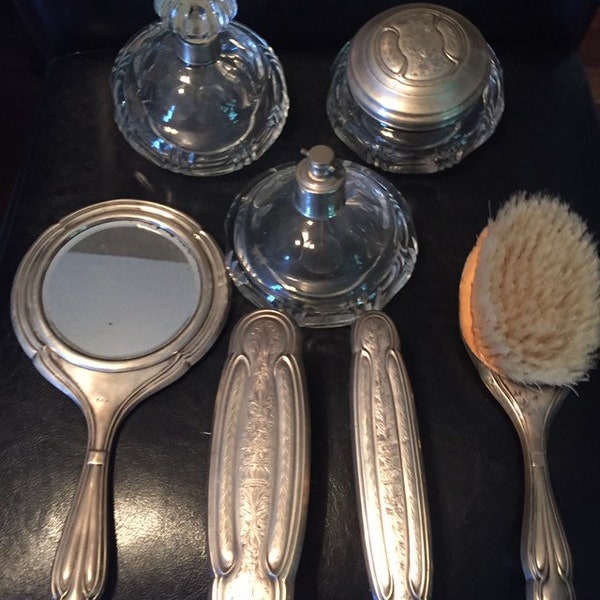Silver Vanity Set - Etsy