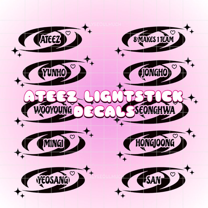 Ateez Logo Kpop Lightstick Decal - Etsy
