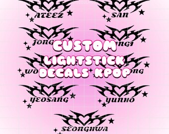 Kpop Lightstick Love Heart Vinyl Decal Sticker - Etsy