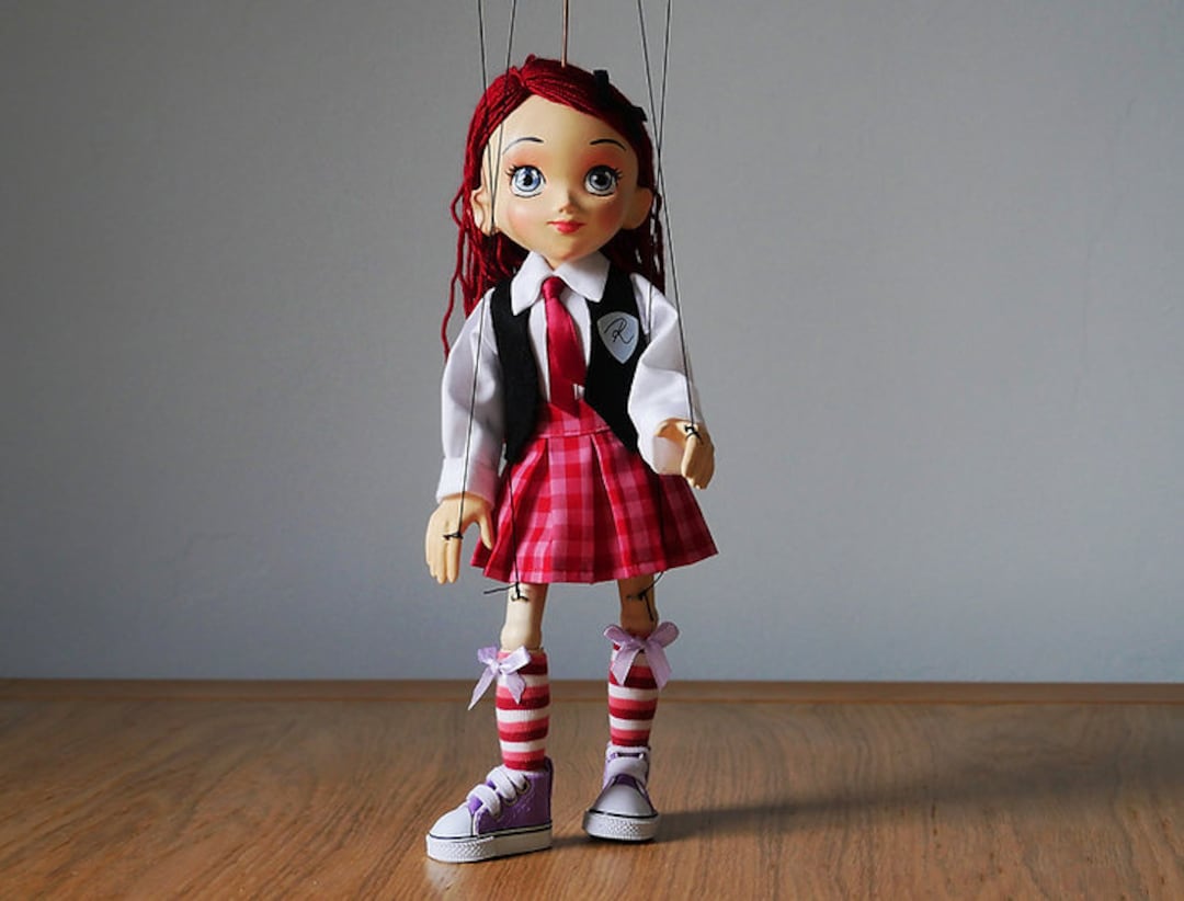 Anime Girl Marionette Puppet Traditional String Puppet - Etsy