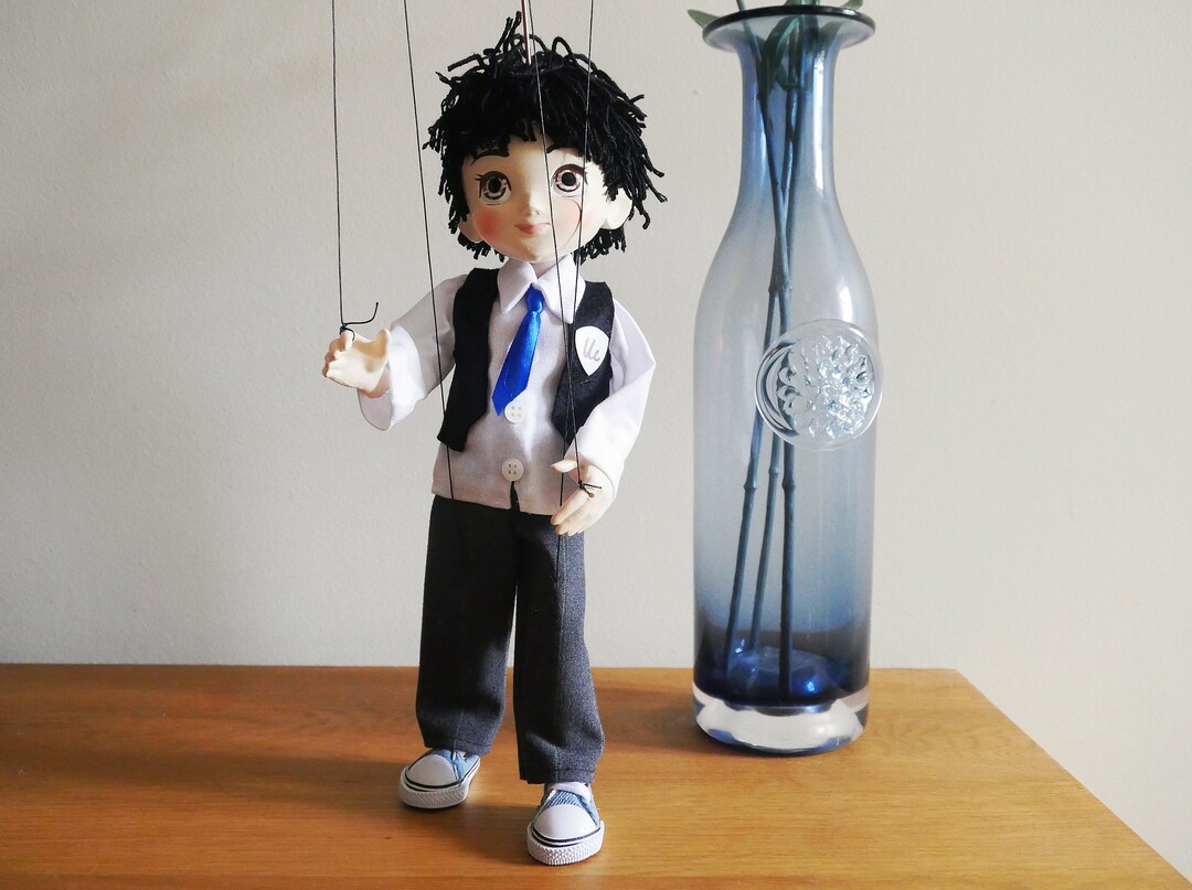 Anime Boy Marionette Puppet - Traditional String Puppet - Etsy