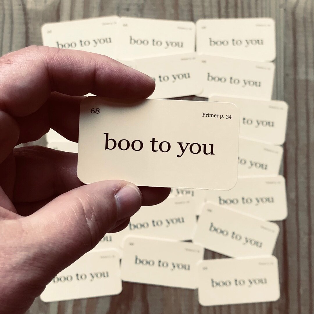 Mini Boo to You Flash Cards - Etsy