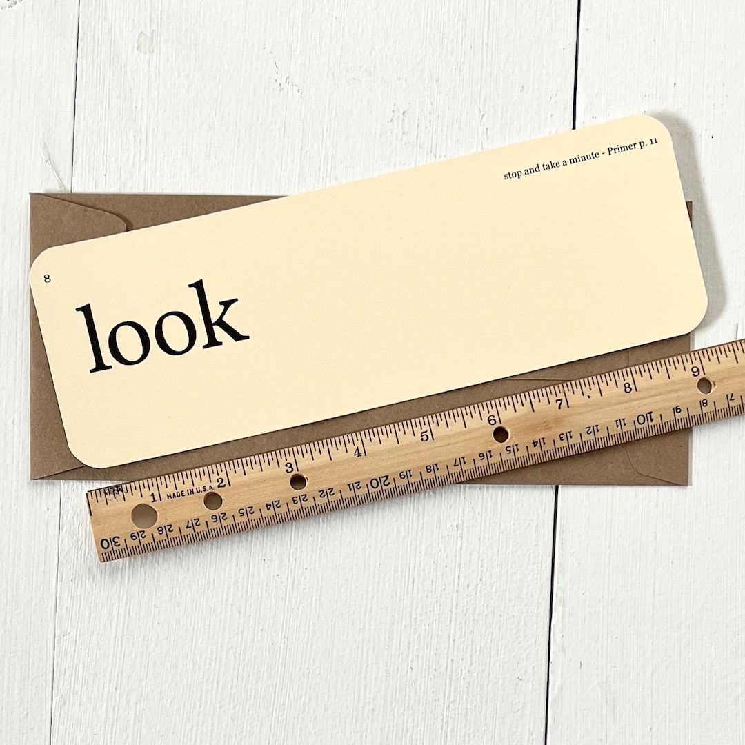XL Look Flash Card - Vintage School House Decor - Dick and Jane Flash ...
