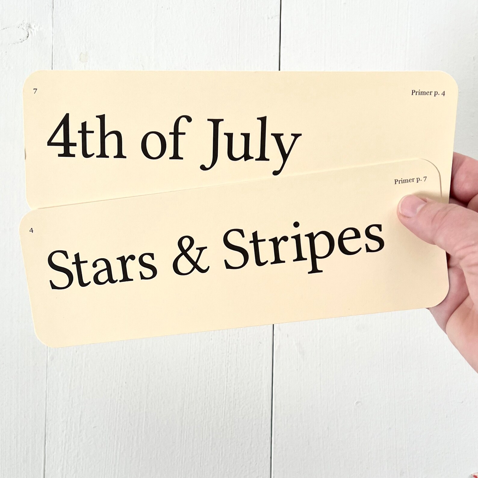 XL 4th of July/stars & Stripes Flash Cards Set of 2 - Etsy