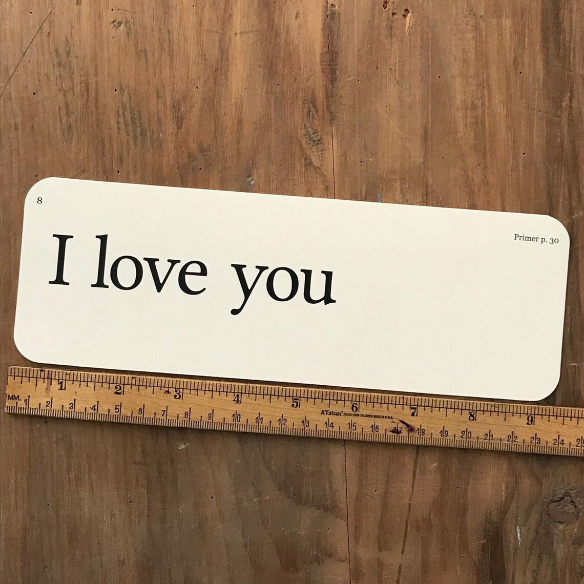 XL I Love You Flashcard EXTRA LARGE Flash Card Vintage | Etsy