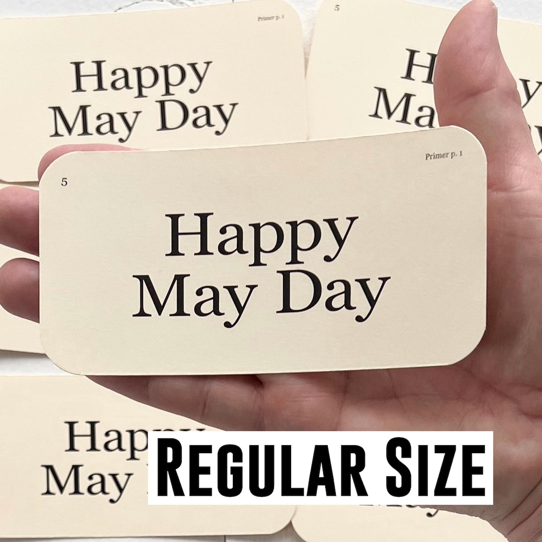 Happy May Day Flash Cards - May Day Basket Hang Tags - May Day ...