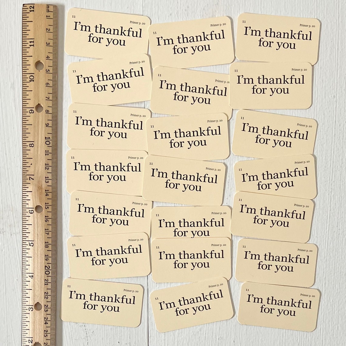 Mini I'm Thankful for You Flash Cards Set of 21 - Etsy