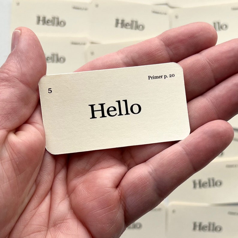 Mini Hello Flash Cards Set of 21 Greeting Hang Tags - Etsy