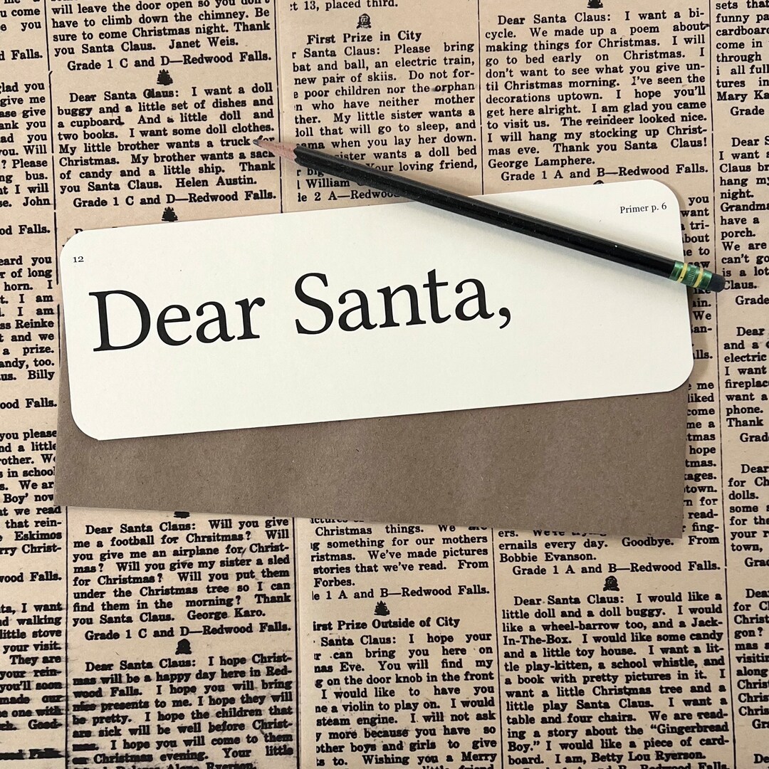 XL Dear Santa Flash Card - Letter to Santa - Christmas Time - Magic of ...