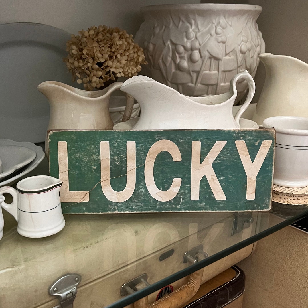 DOUBLE SIDED - Lucky & Merry Sign - St Patrick's Day - Christmas ...