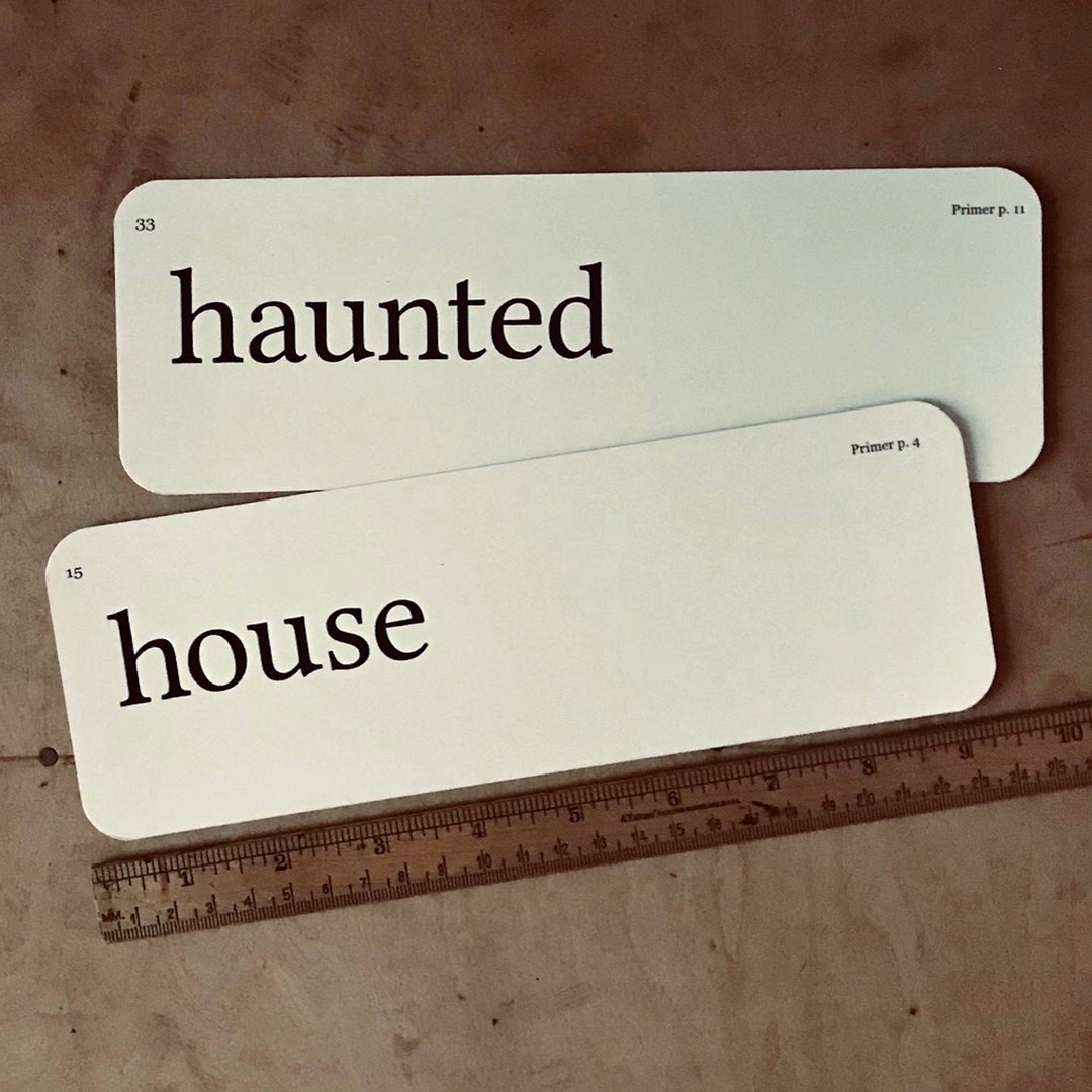 XL Haunted House Flash Cards - Etsy