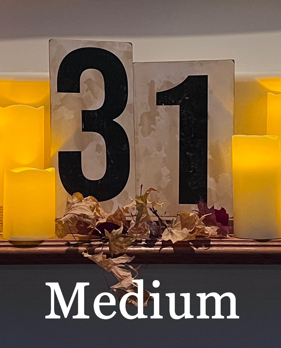 DOUBLE SIDED Gas Station Numbers - MEDIUM Vintage Inspired 25 31 ...