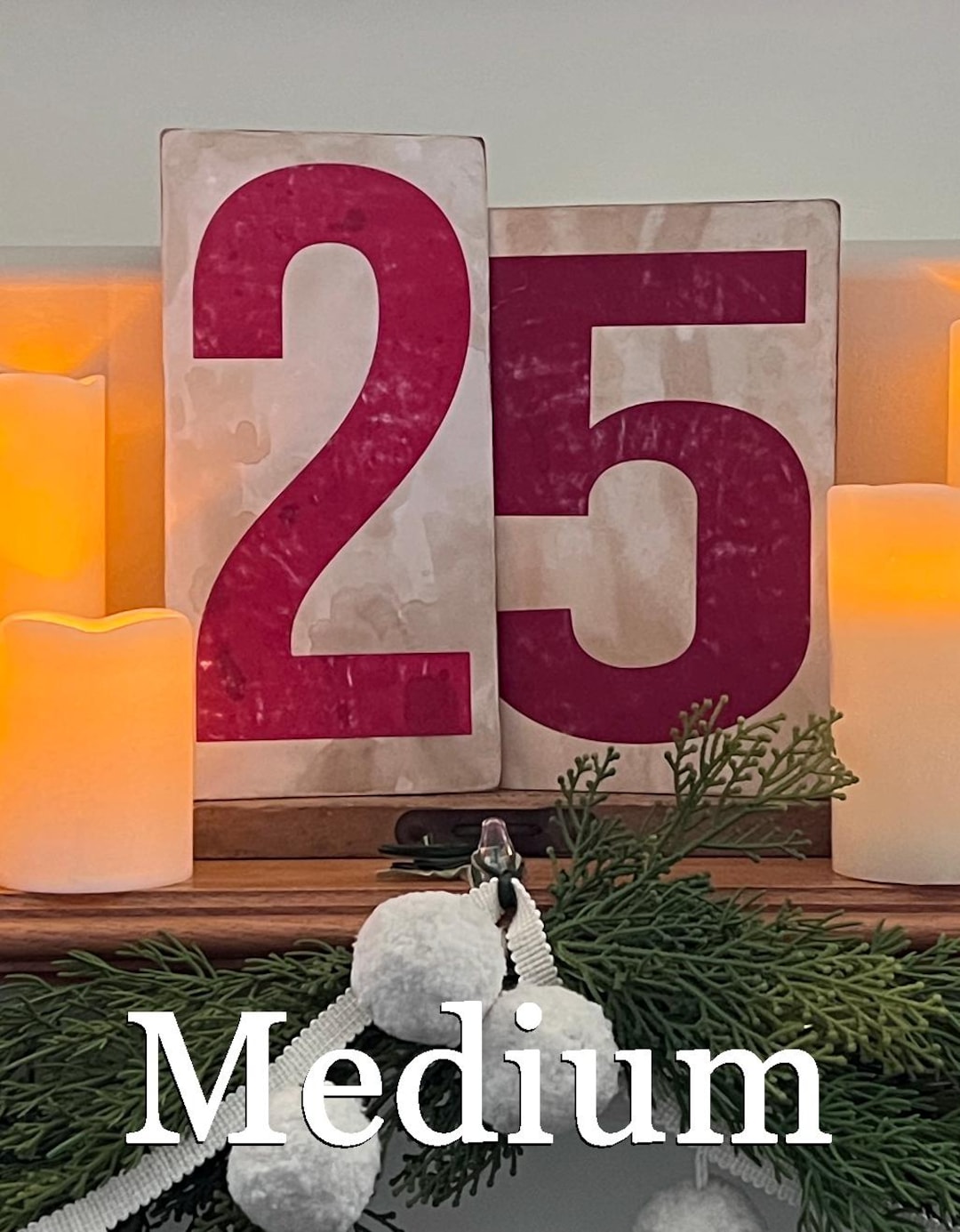 DOUBLE SIDED Gas Station Numbers "25 & 31"- MEDIUM Vintage Inspired ...