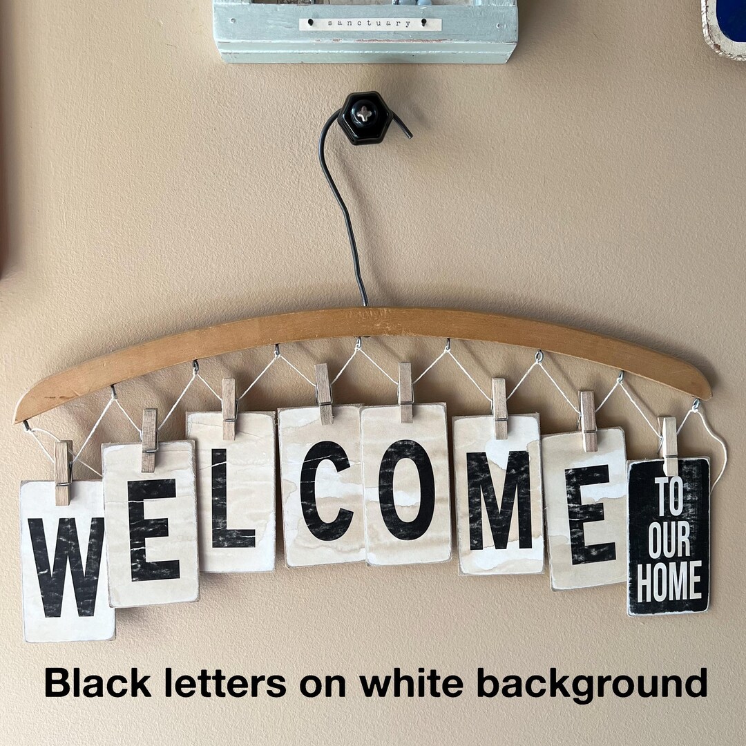 WELCOME Letters for Vintage Wooden Display Hanger - Etsy