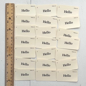 Mini Hello Flash Cards - Set of 21 - Greeting Hang Tags - Friendly Card ...
