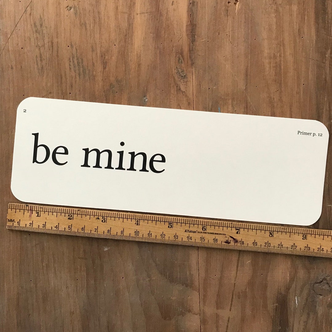 XL Be Mine Flashcard - Extra Large Flash Card - Vintage Decor ...