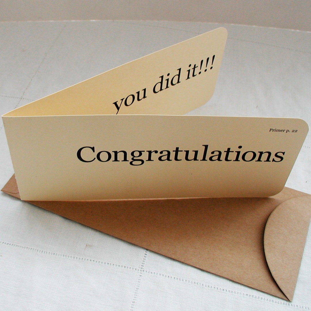 Congratulations Flash Card X 3 - Etsy