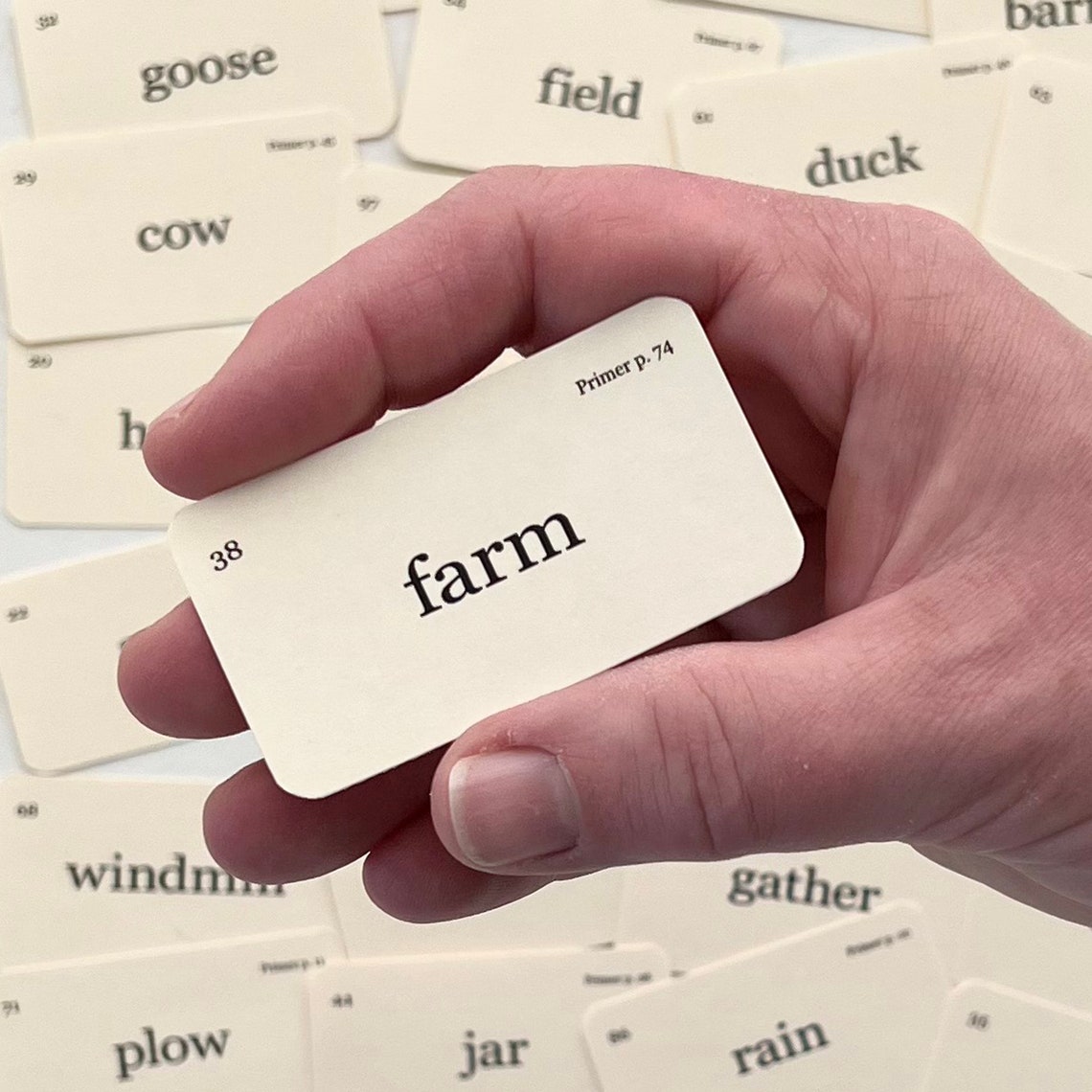 Mini Farm House Flash Cards Set of 42 Vintage Inspired | Etsy