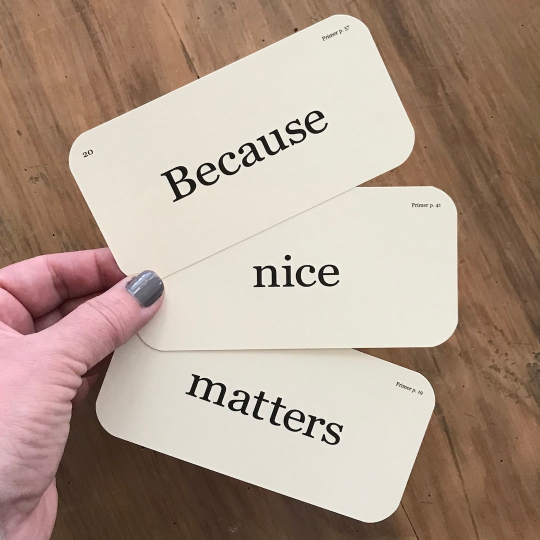 Because Nice Matters (set of 3) Flash Cards - Ready to Frame - Mom's ...