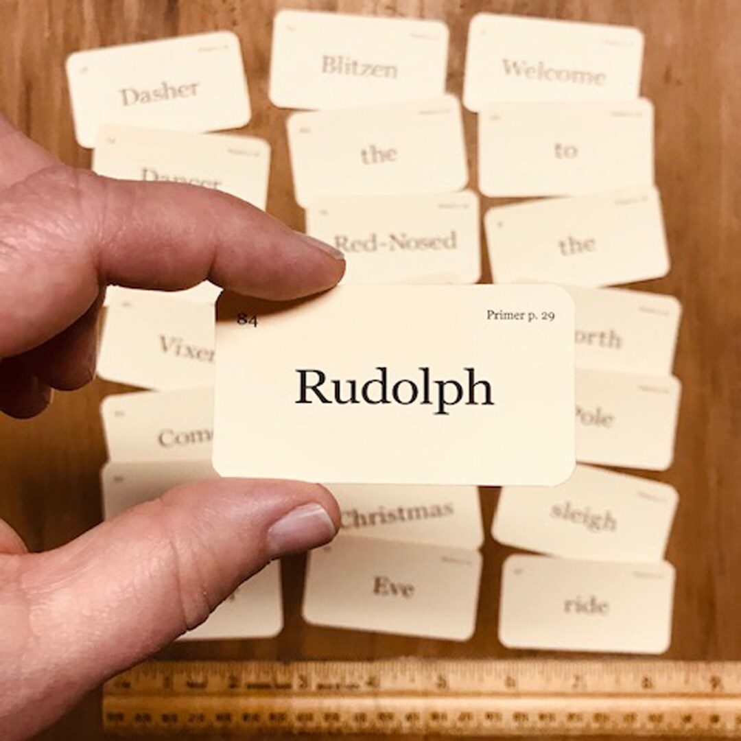 Mini Reindeer Flash Cards (set of 21) Santa's Sleigh - Christmas Eve ...